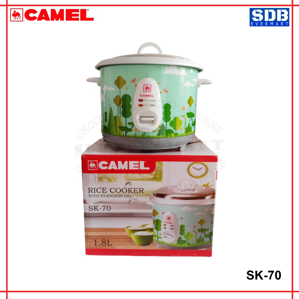 Camel-Rice Cooker-10 Cups/1.8 Liter Capacity-(SK70)-1pc | Shopee ...