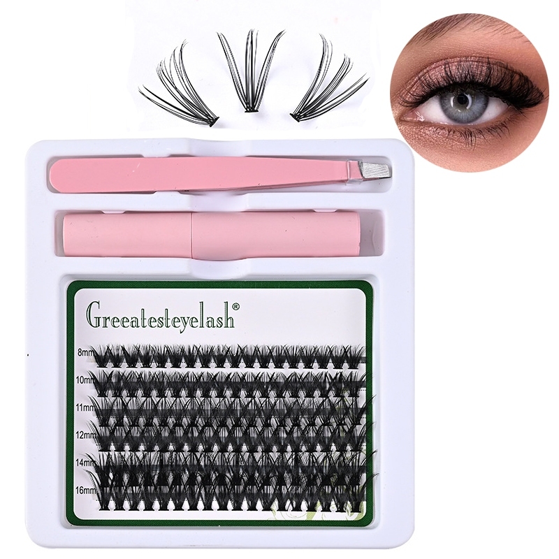 10D 20D D Curl Eyelash Extension Set Mix 9-16MM Lash DIY Grafted False ...