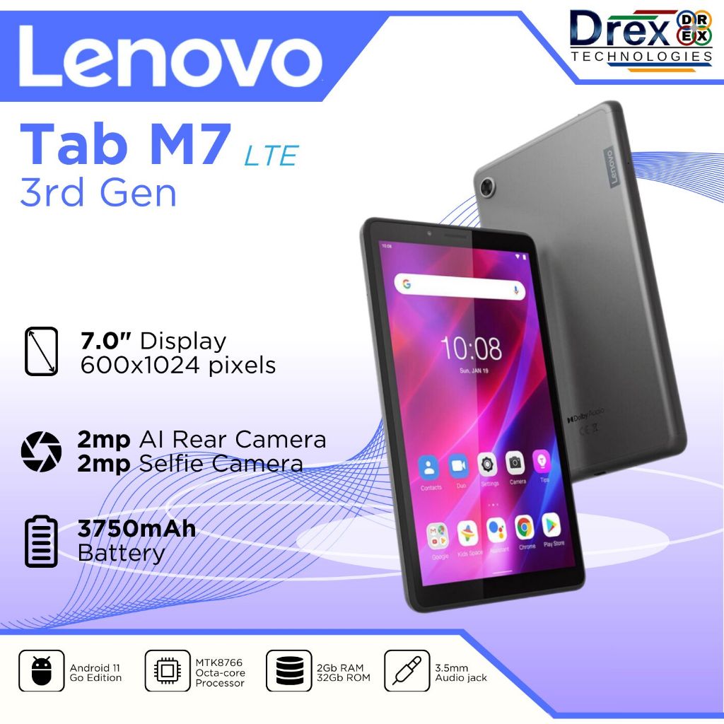 Lenovo Tab M7 Gen 3 2+32GB Iron Grey | Shopee Philippines