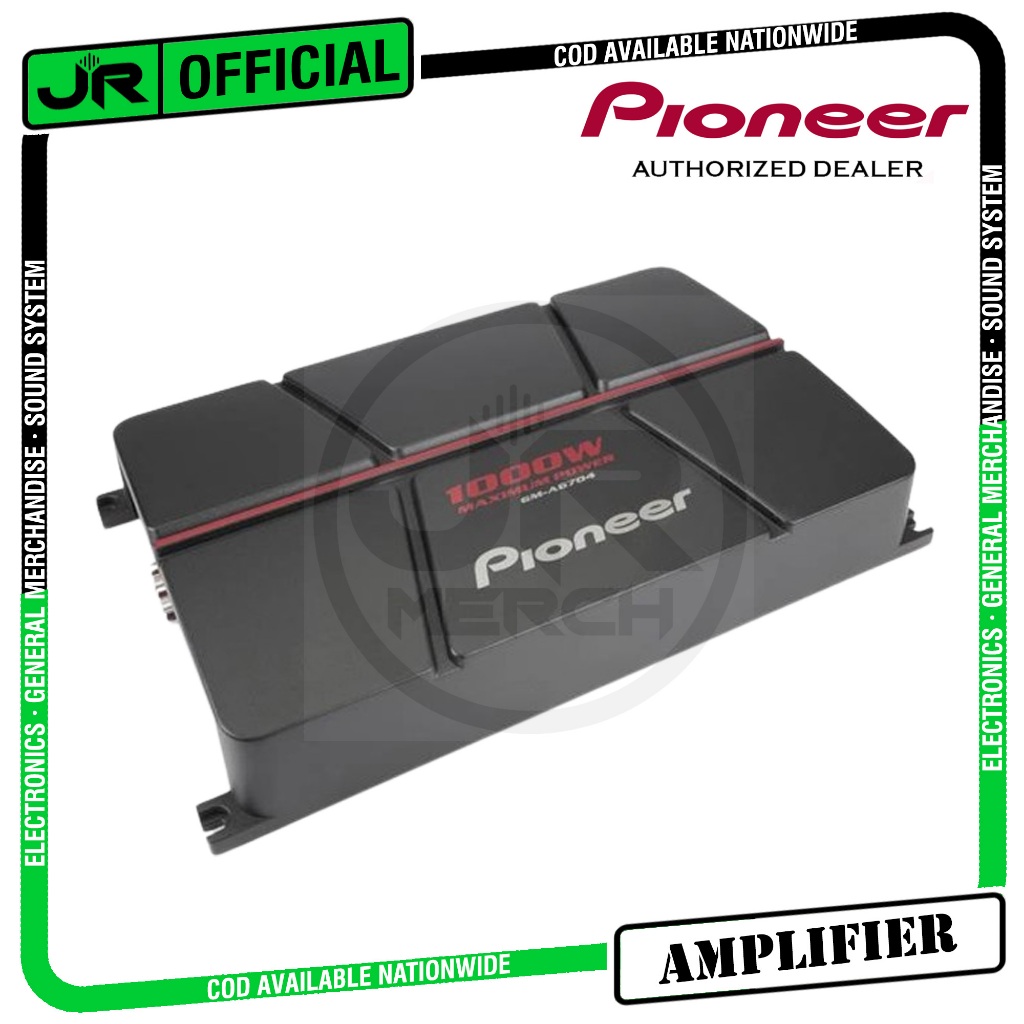 Pioneer (GM-A6704) 4 Channel 1000 watts Bridgeable Car Power Amplifier with Bass Boost [JRM ...