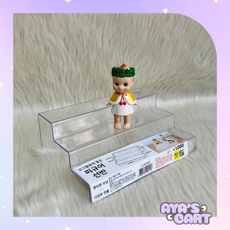 [DAISO KOREA] Wide 3 Tier Clear Acrylic Stand Display Rack Desk ...