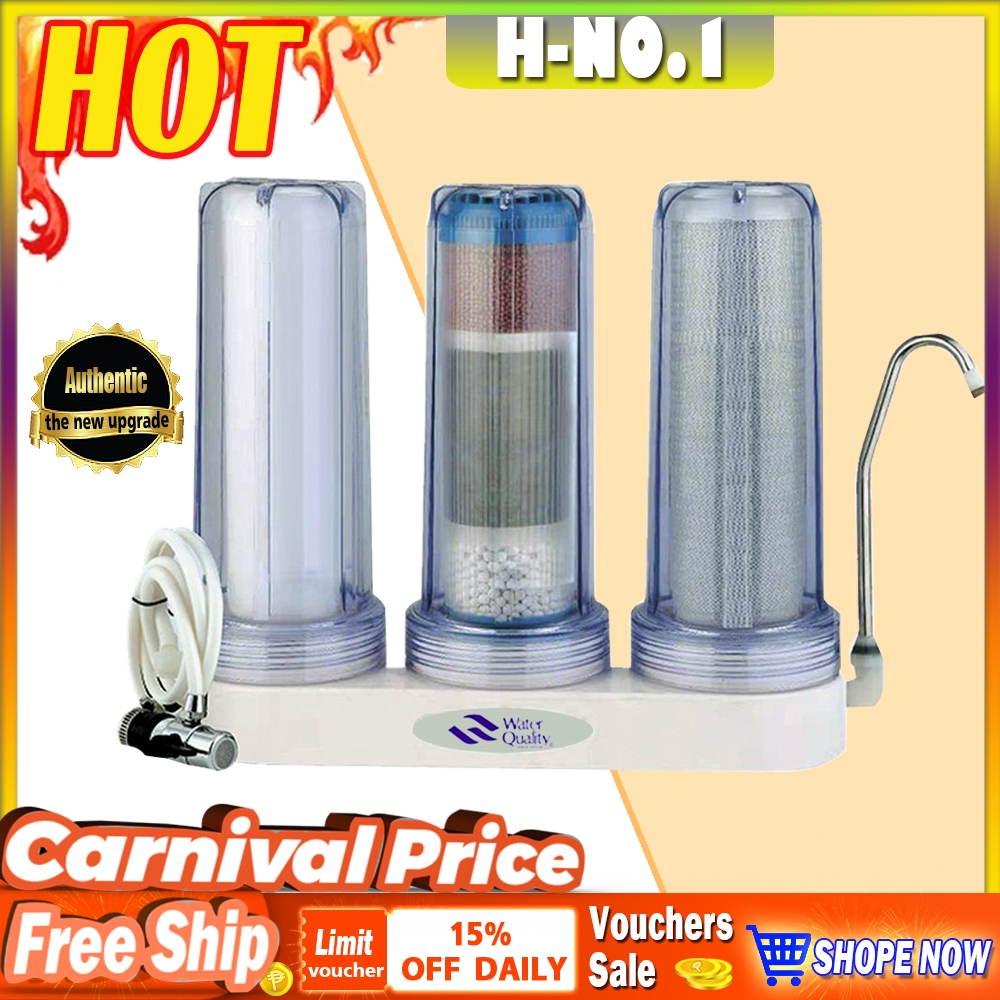 3 Stage 7in1 Water Purifier Alkaline Mineral Particle Faucet Filter ...