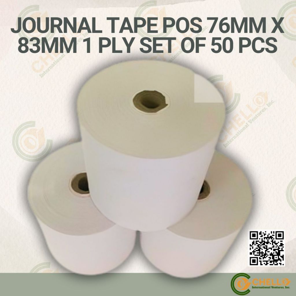 Journal tape POS 76mm x 83mm 1 ply Set of 50 pcs | Shopee Philippines