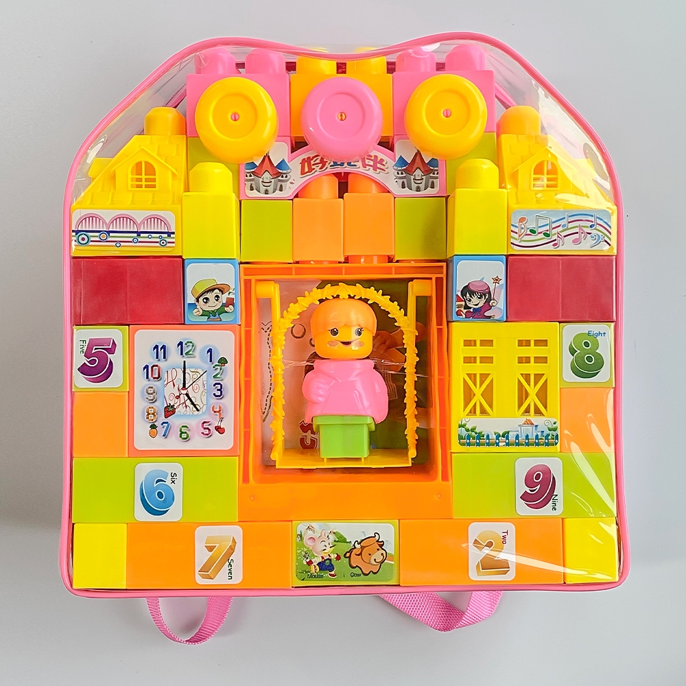 67pcs Backpack Building Blocks For Kids Assemble Toys Castle Building ...