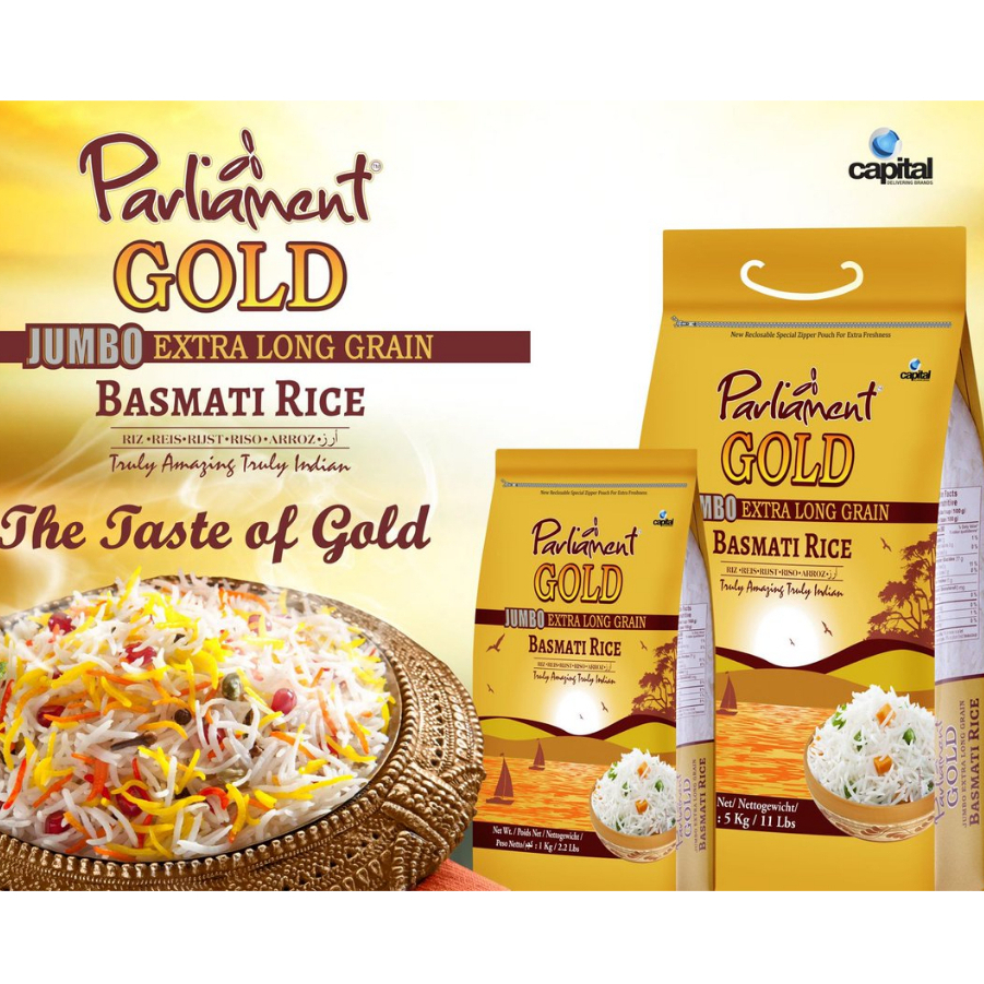 Parliament Gold 1kilo Jumbo Extra Long Grain Basmati Rice (Delicious ...