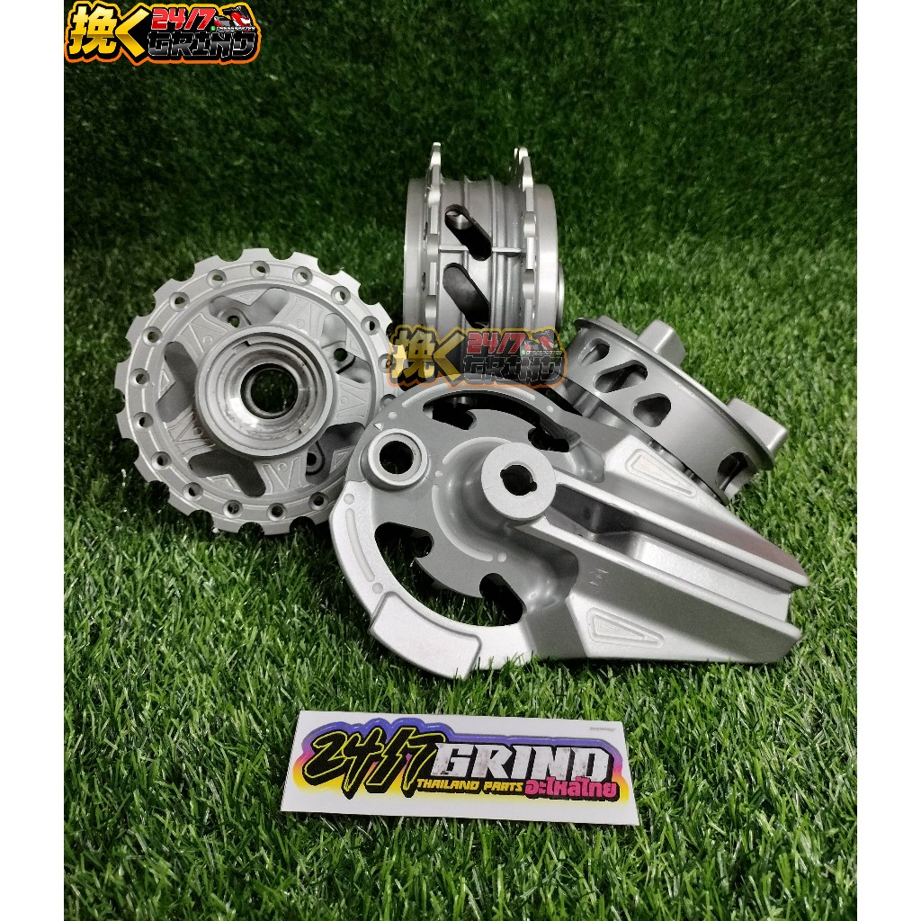 YASAKI LIGHTEN HUB SET THAILAND ORIGINAL (SILVER) HONDA XRM 110/125 ...