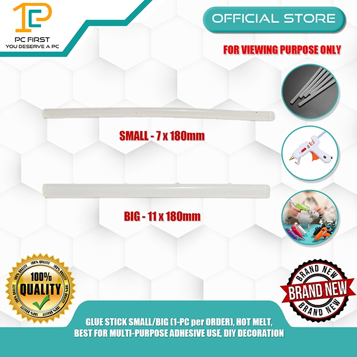 PC FIRST GLUE STICK SMALL/BIG (1-PC per ORDER), HOT MELT, BEST FOR ...