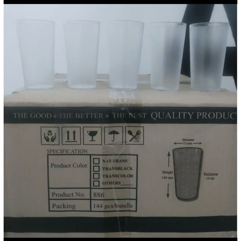 144pcs Per Box Jollibee style Clear Drinking Cup 12oz/350ml | Shopee ...