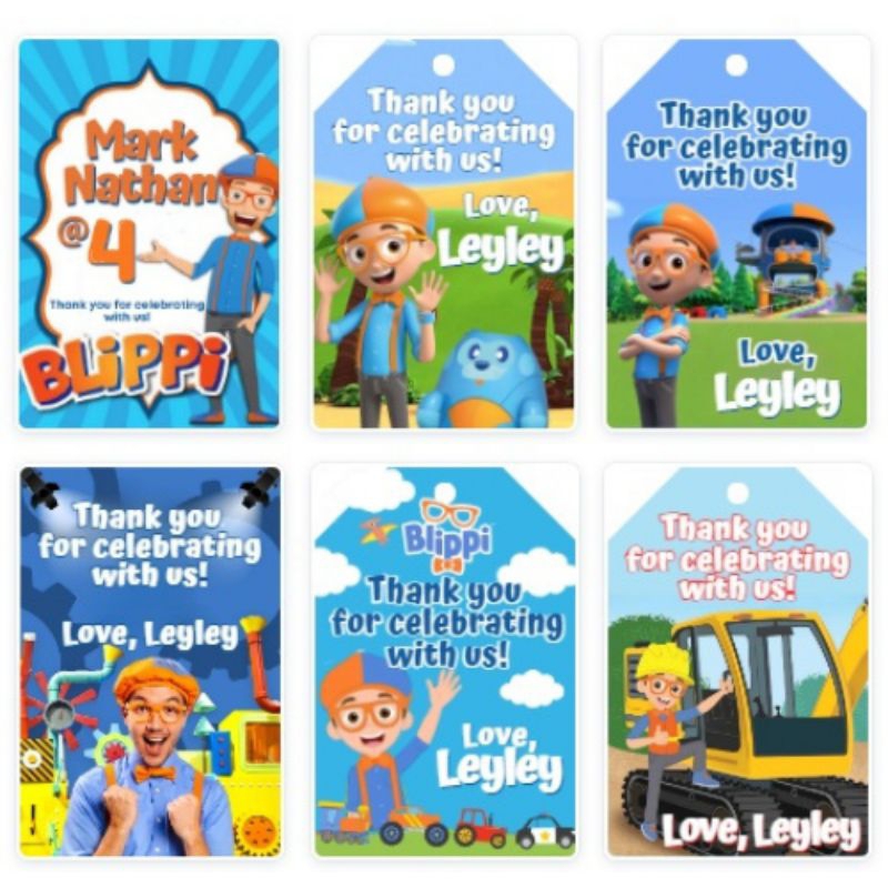 Blippi Theme Souvenir Sticker | Gift tags | Shopee Philippines