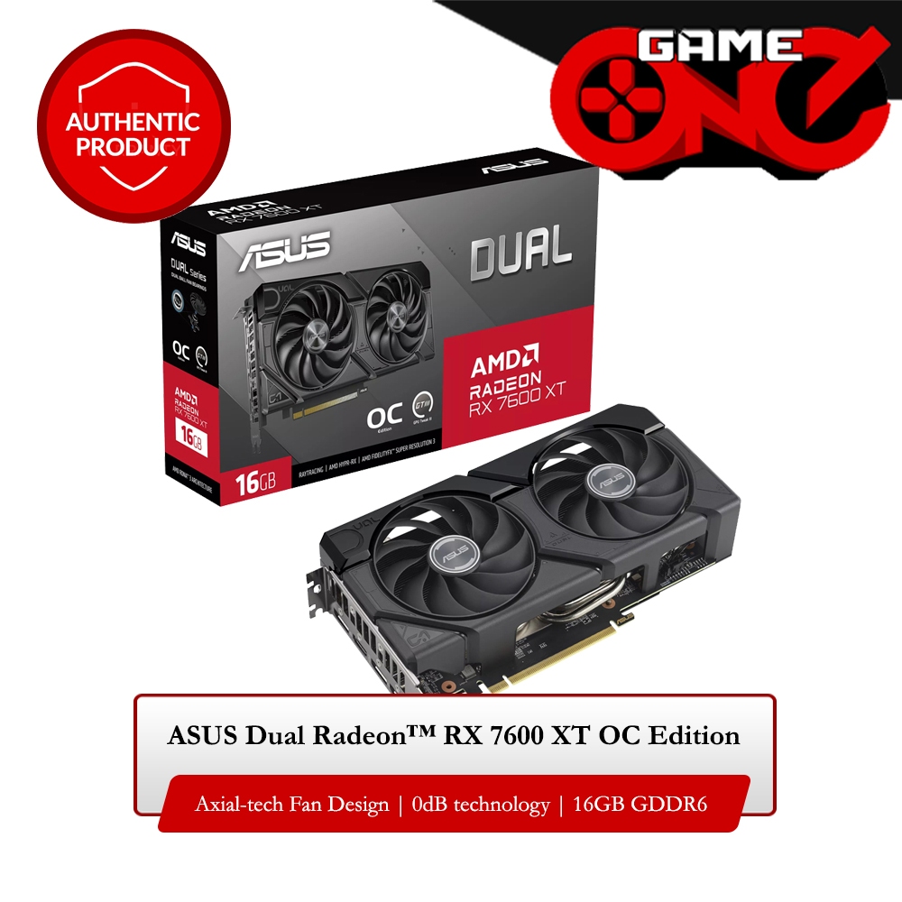 Asus Dual Radeon™ RX 7600 XT OC Edition 16GB GDDR6 Graphics Card ...
