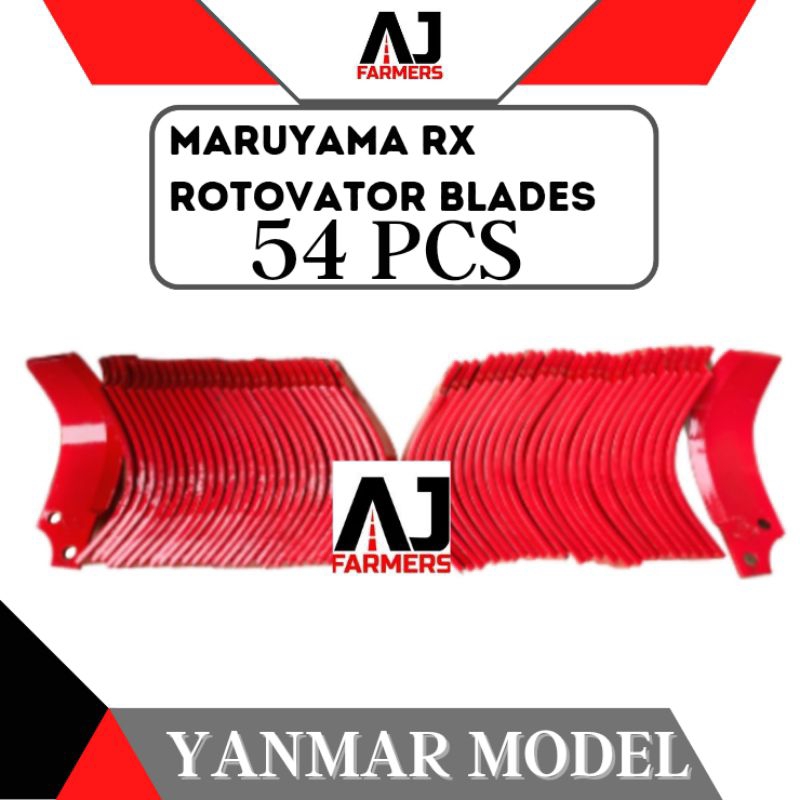 Maruyama Brand 1 Set/ 54pcs. RX/Yanmar Model Kubota Yanmar Tractor ROTOVATOR BLADE | Shopee ...