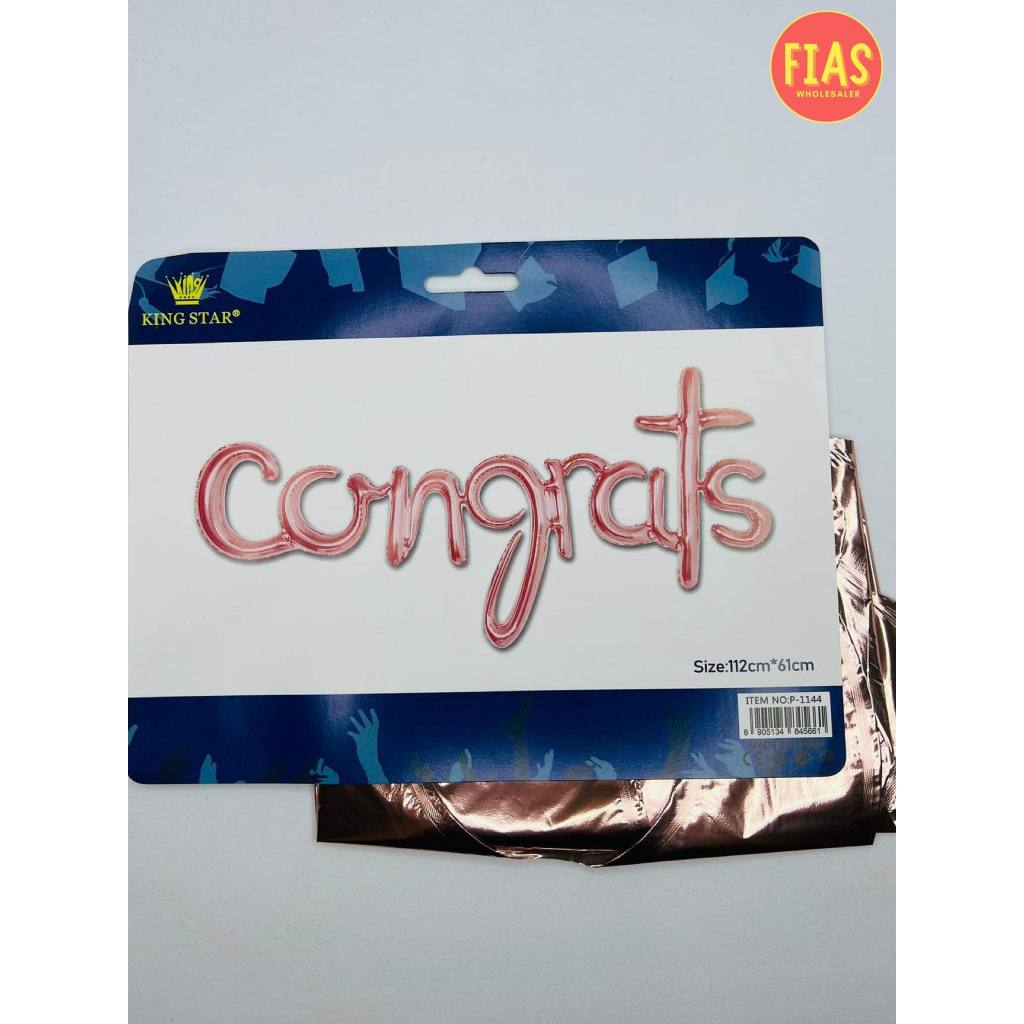 Congrats Cursive Foil Balloons P1144 | Shopee Philippines
