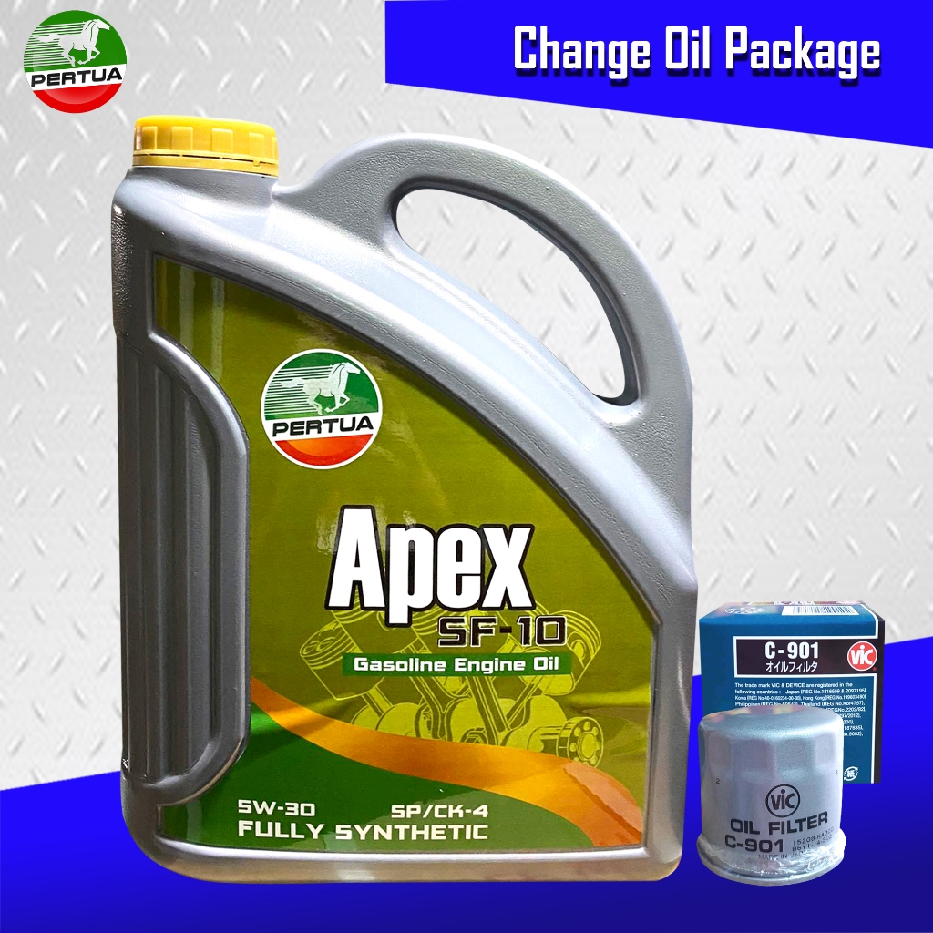 PERTUA Apex SF-10 5W-30 Full Synthetic Motor Oil Change Bundle for ...