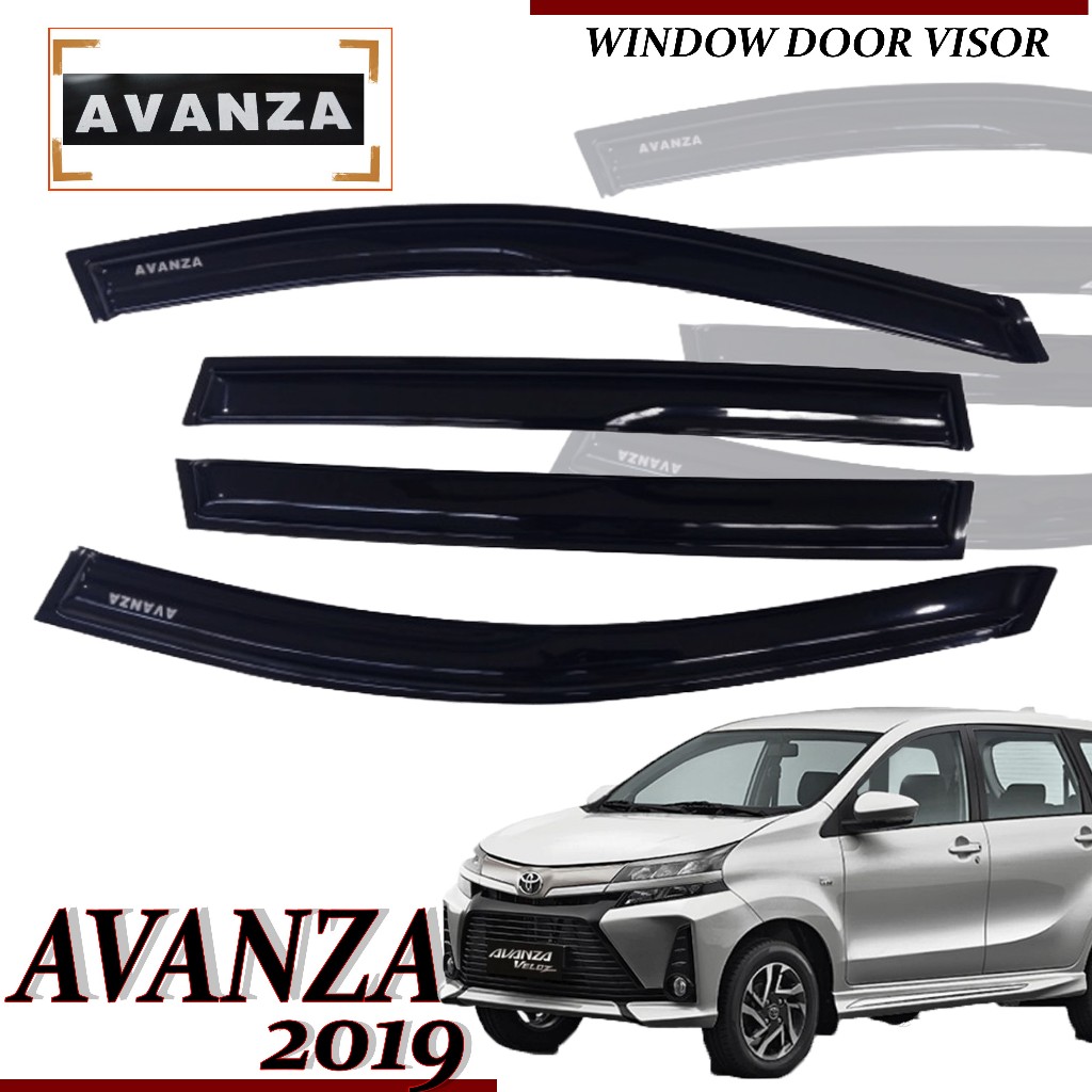 TOYOTA AVANZA 2019-2021 Black Type Rain Guard Window Visor Sun Visor ...