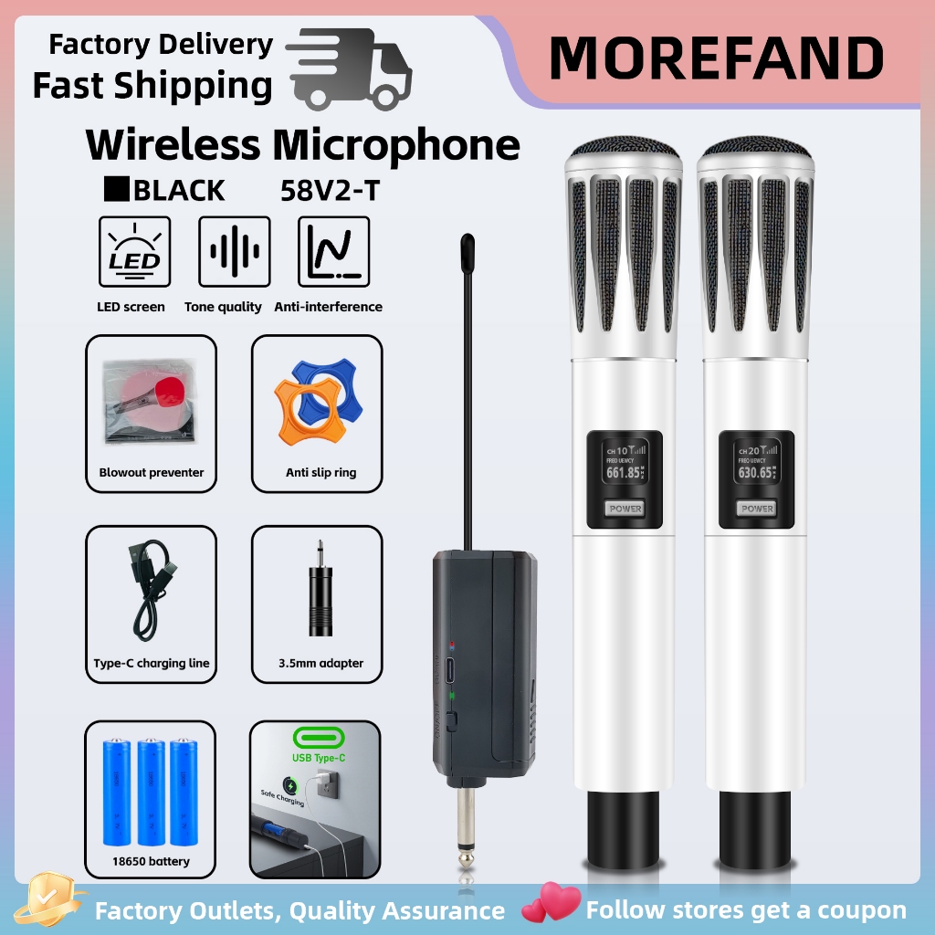 UHF Wireless Microphone portable charging microphone 1280mA ...