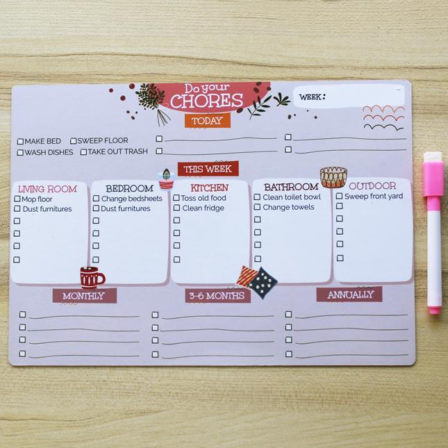 CLEANING CHECKLIST (Erasable, Magnetic) | Shopee Philippines