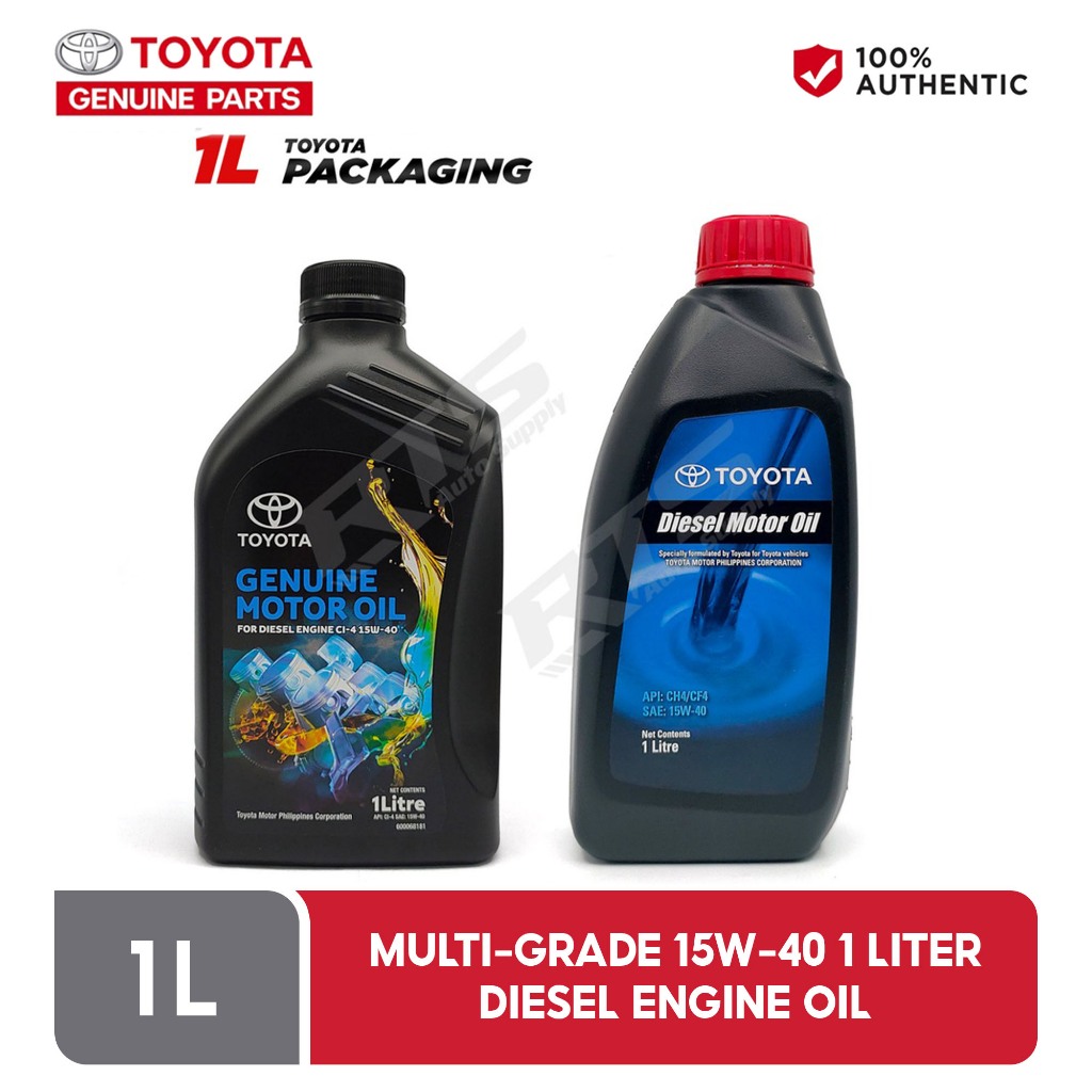 Toyota Genuine Multi-Grade 15W40 Diesel Engine Oil / Motor Oil 1L / 1 ...