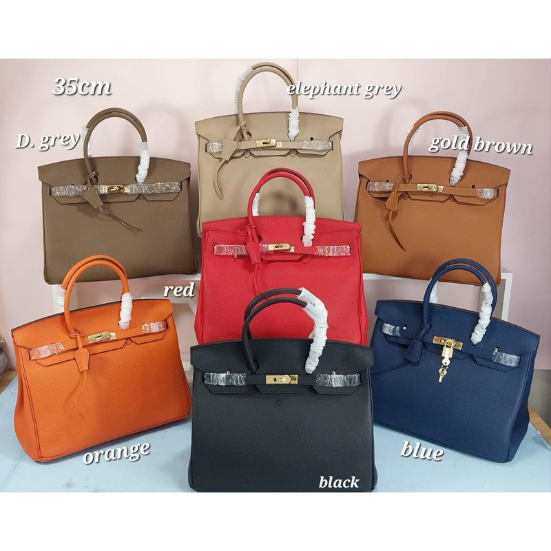 HERMES BIRKIN 35 CM - authentic quality pure leather riri zipper ...