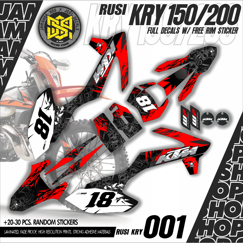 RUSI KRY 150/200 Full Decals 2023 Limited Edition Designs - Batch 3 ...