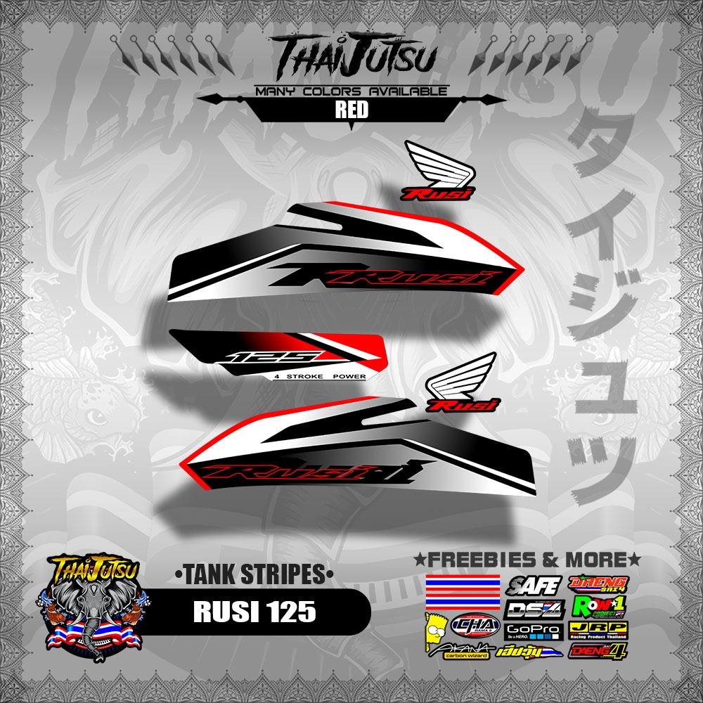 RUSI 125 DECALS ( TANK STRIPES )【ThaijutsuStickers】 | Shopee Philippines