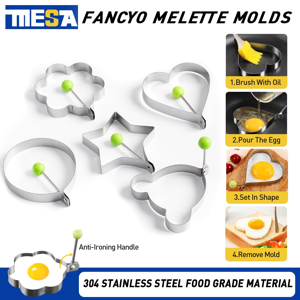 Stainless Steel Fried Egg Mould Creative Poached Egg Mold Omelette Mold ...