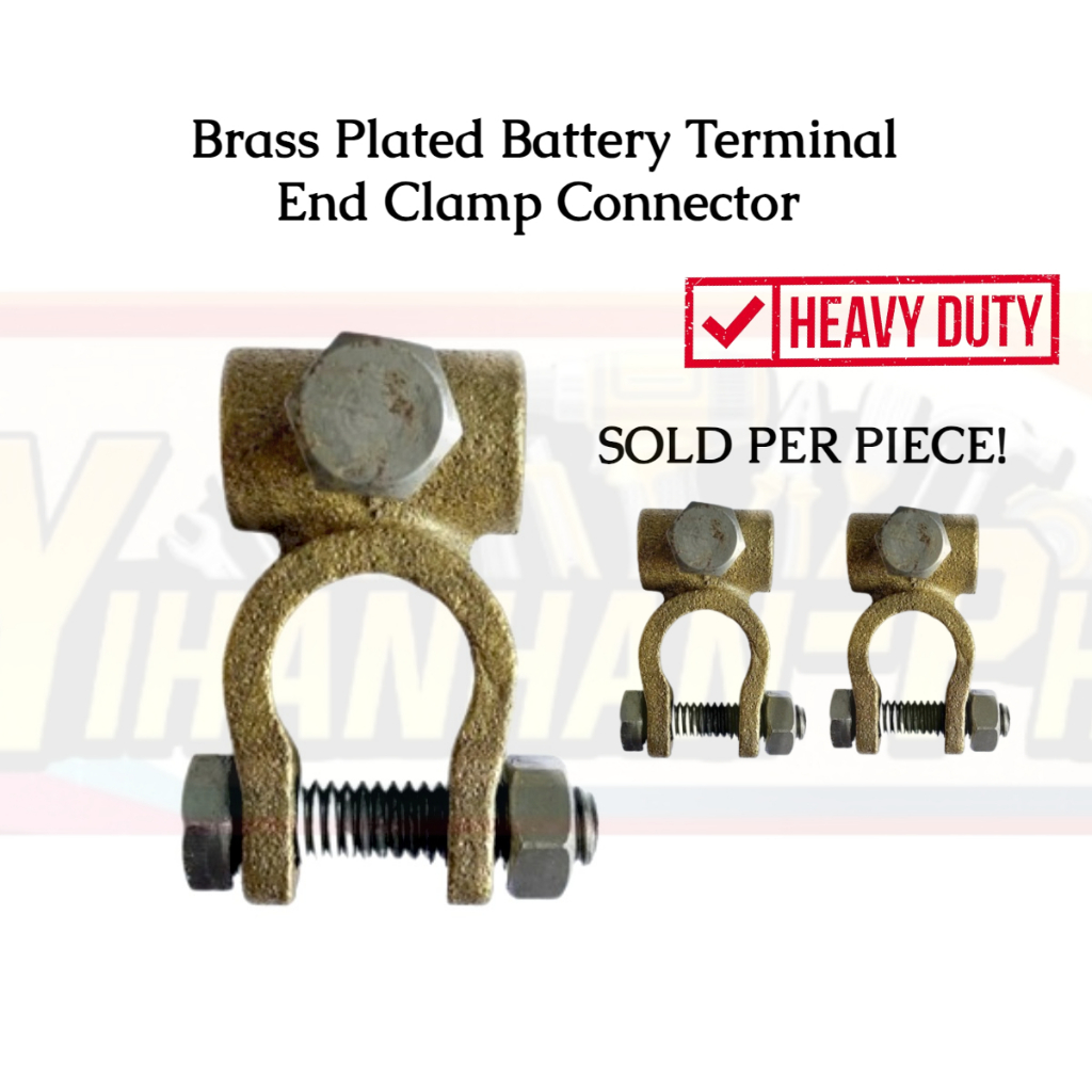 BRASS PLATED BATTERY TERMINAL - End Clamp Connector (Sold Per Piece ...