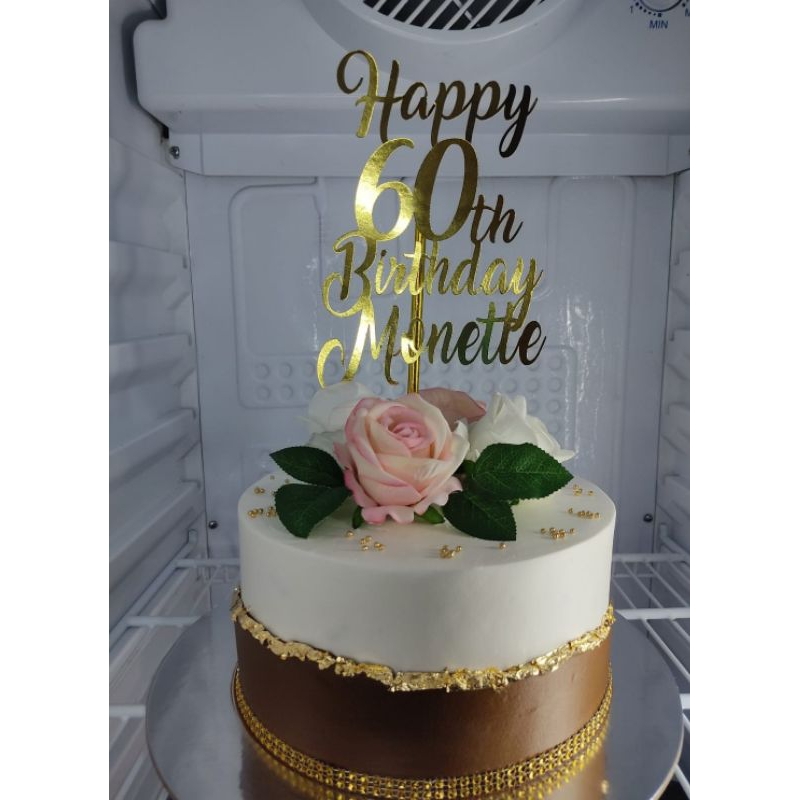 customized cardstock metallic gold happy birthday number And name ...