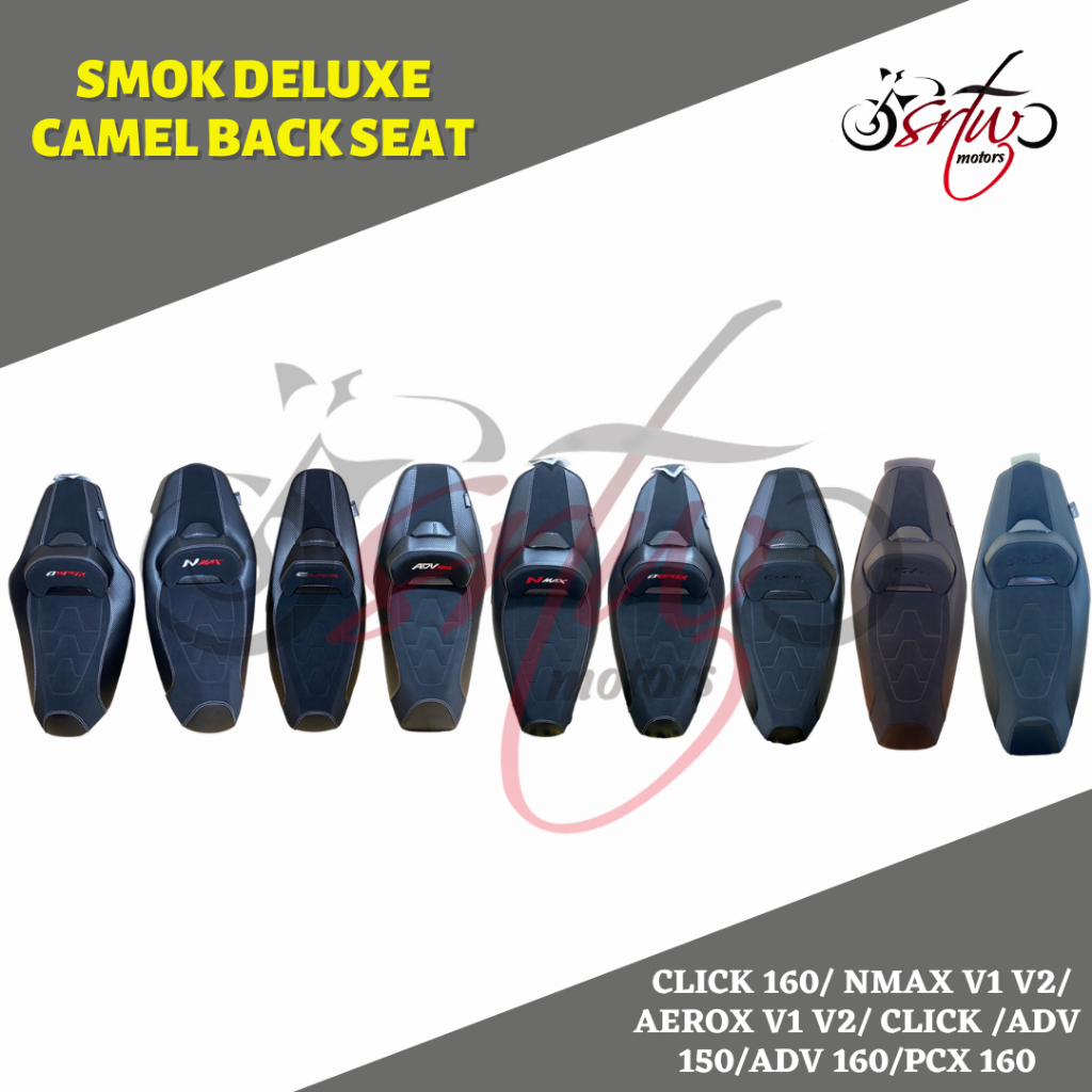 SRTW SMOK Deluxe Camel Back Seat CLICK 160/ NMAX V1 V2/ AEROX V1V2/CLICK 150/ADV 150/ADV 160/PCX ...