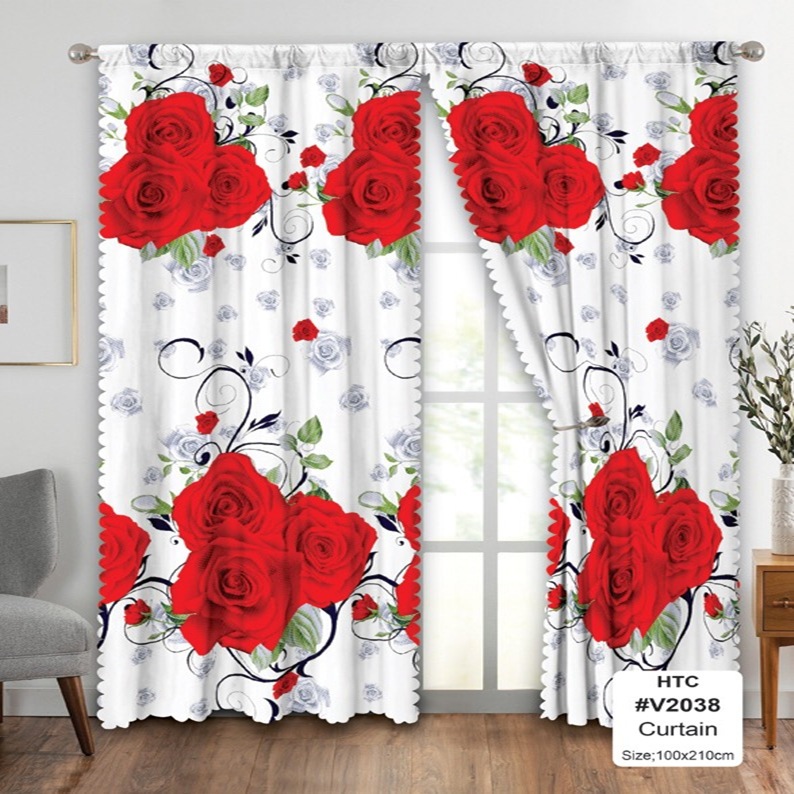 98K New Design 100x210CM Curtain For Window Kurtina Door Curtain Lace ...