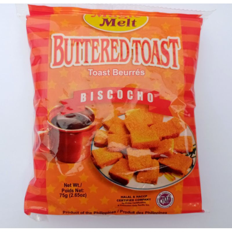 BUTTERED TOAST BISCOCHO 75G | Shopee Philippines