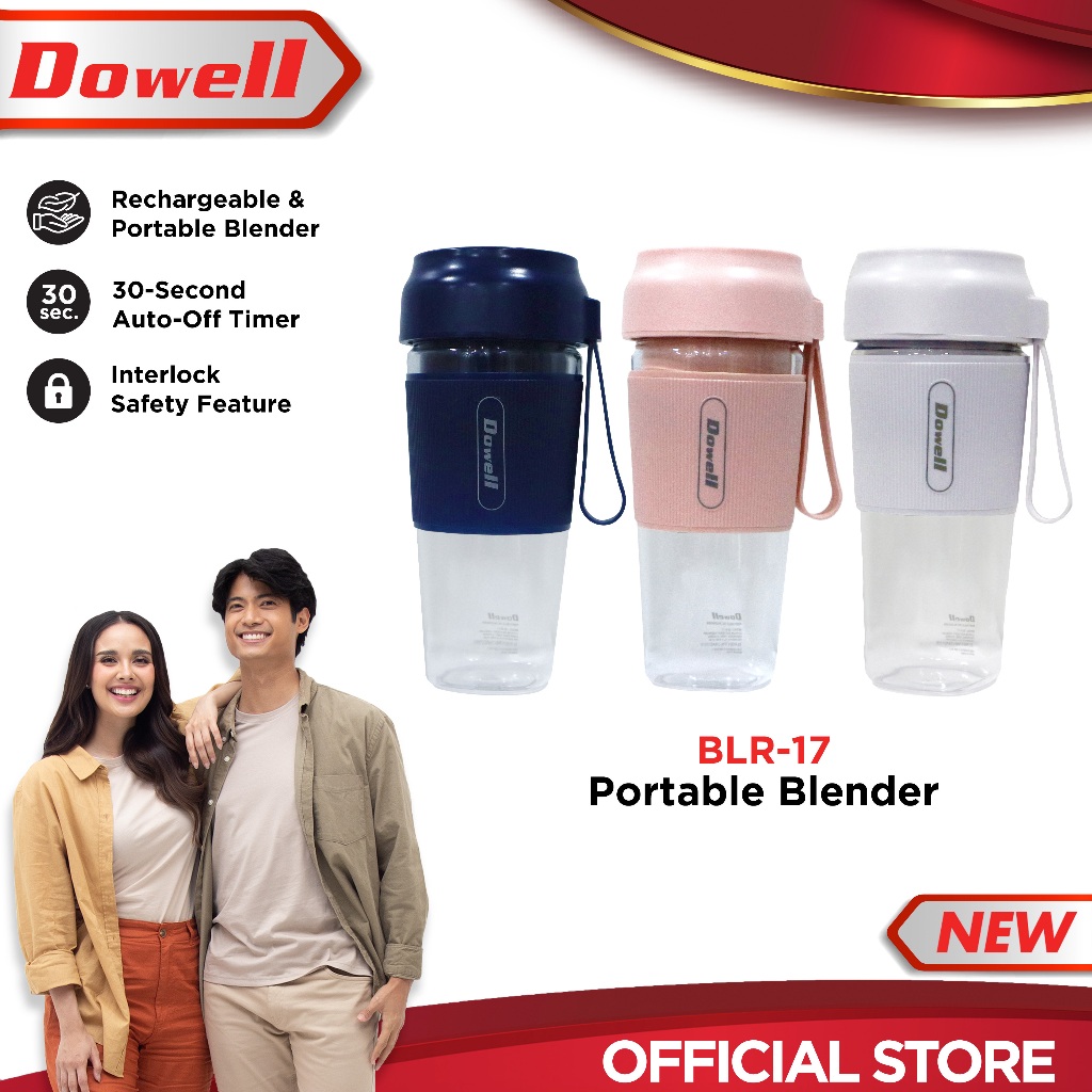 Dowell BLR-17 Rechargeable Portable Blender 300ml Tumbler | Shopee ...