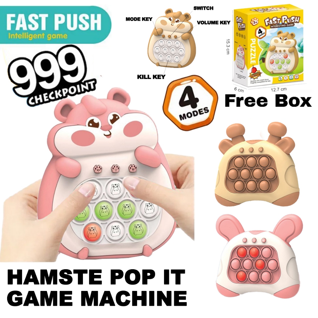 Electric Pop It Game Machine Quick Speed Push Game Fidget Papit Toys ...