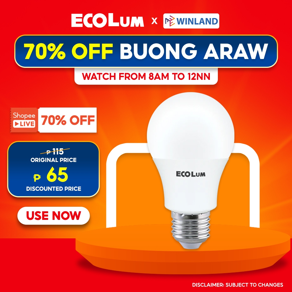 Ecolum by Winland LED Bulb 11 Watts Warm White E27 CBI211WW | Shopee ...