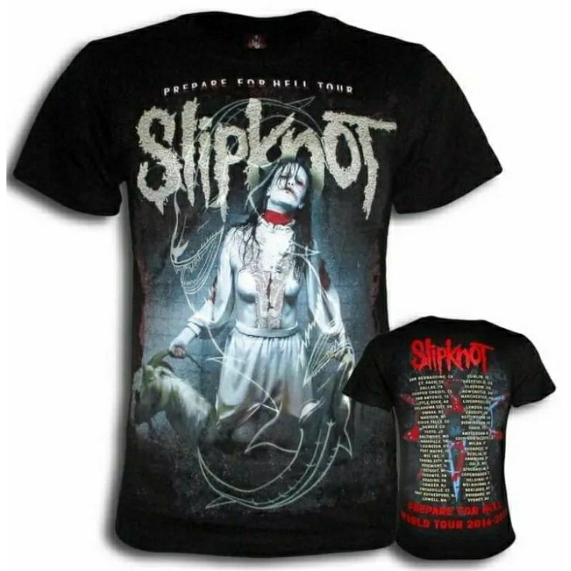 Vintage Style Rockband Tees Slipknot Hell Tour Modern Bootleg Rock Yeah ...