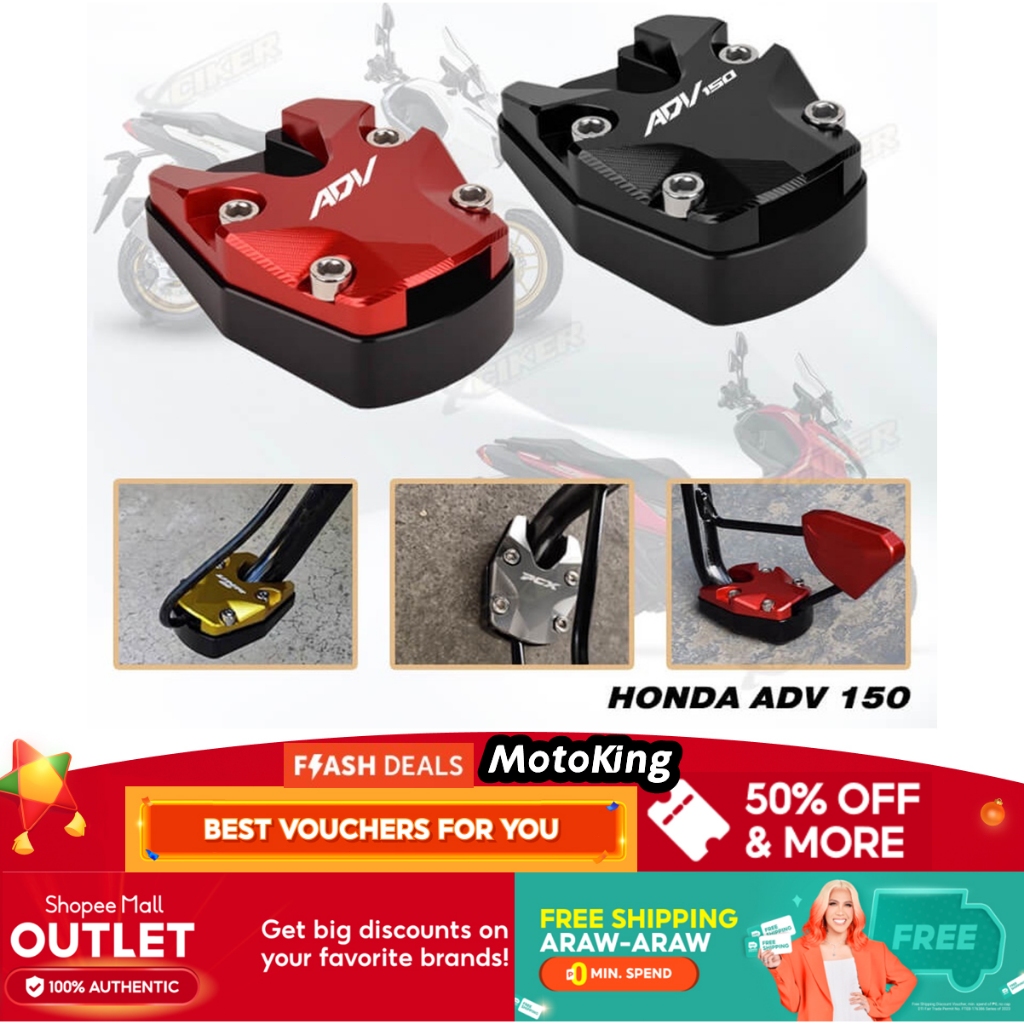 For Honda ADV 160/150 Modified Side Stand Shoes CNC Motorcycle Flat ...