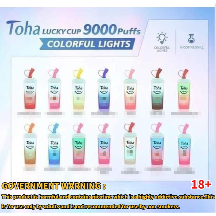 special offer TOHA Lucky Cup 9000 puff RECHARGEABLE Portable Type C ...