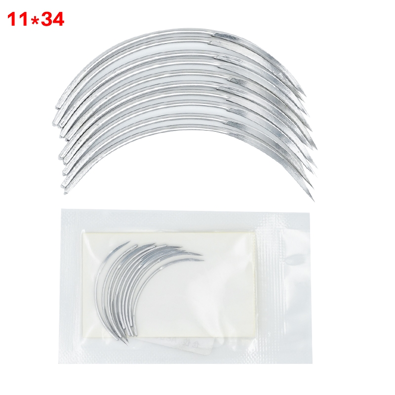10Pcs/Set Surgical suture needle Stainless steel Veterinary Curve ...