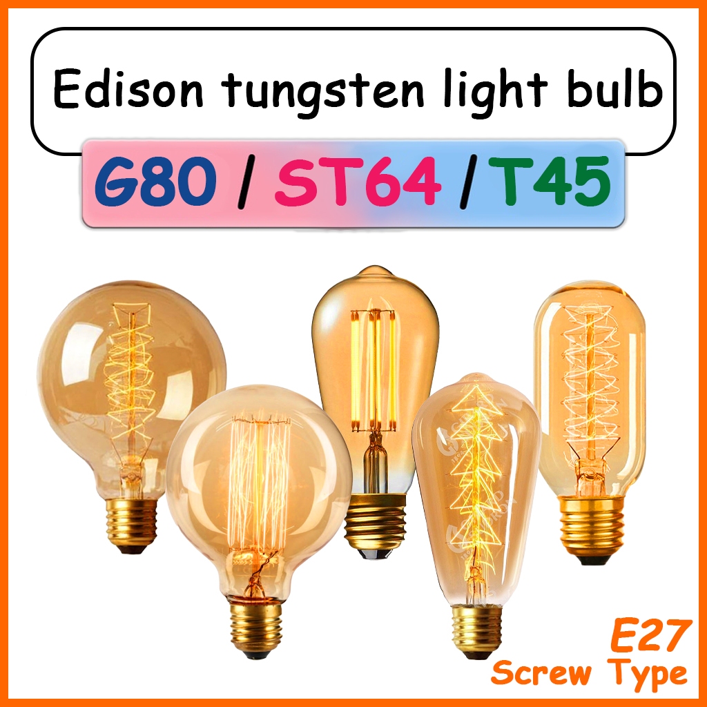LED Light Bulb Retro Edison T45/ST64/G80 Filament High Quality ...