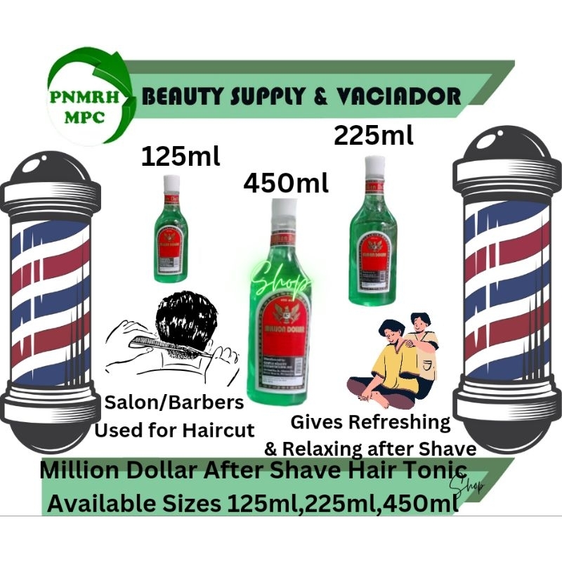 Million Dollar After Shave Hair Tonic for Salon, Barber & Home Service ...
