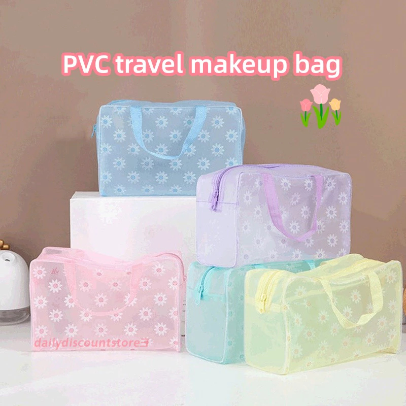 PVC Travel Portable Zipper Waterproof Cosmetic Wash Bag Makeup Storage ...