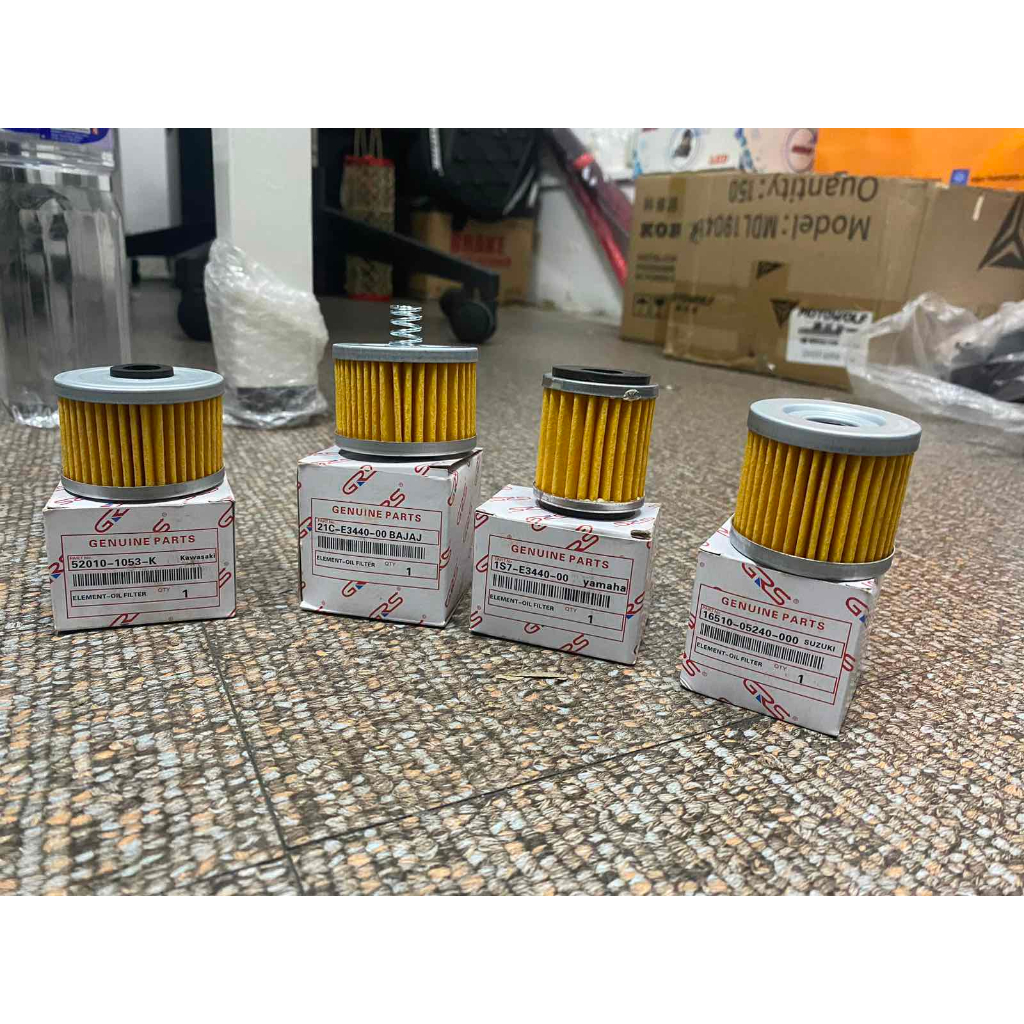 Genuine Parts GRS Oil Filter KAWASAKI/YAMAHA/SUZUKI/BAJAJ | Shopee ...