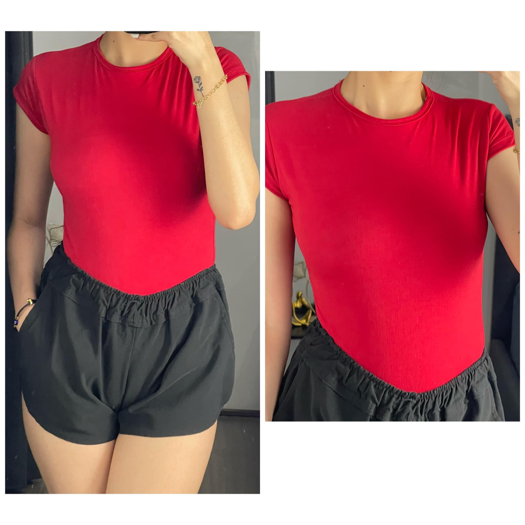 BASIC FULL LENGTH BODY HUGGING TOP (DOUBLE LINING) | Shopee Philippines