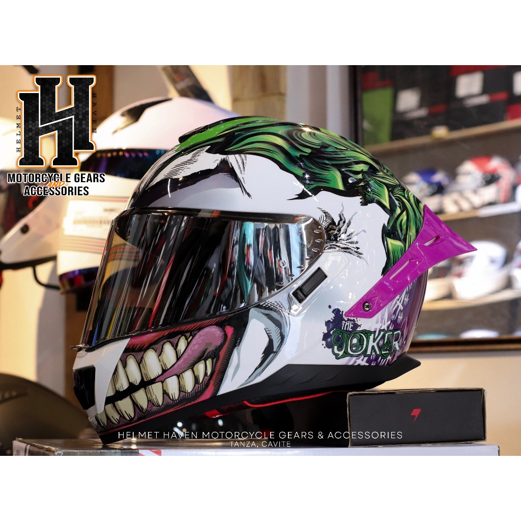 Gille Falcon Joker - DC Collection Limited Edition Full Face Dual Visor Helmet | Shopee Philippines