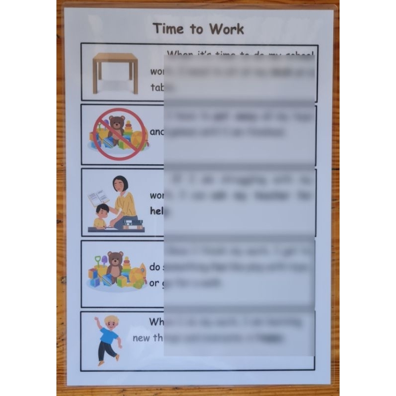 TIME TO WORK SOCIAL STORY CHART/POSTER FOR SPEECH THERAPY | Shopee ...