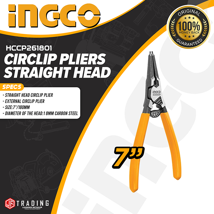 INGCO Circlip Plier / External Circlip Plier 7" HCCP261801 HT Heavy ...