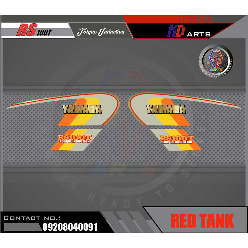 YAMAHA RS100T "Torque Induction" : Customized Motorcycle Decals ...