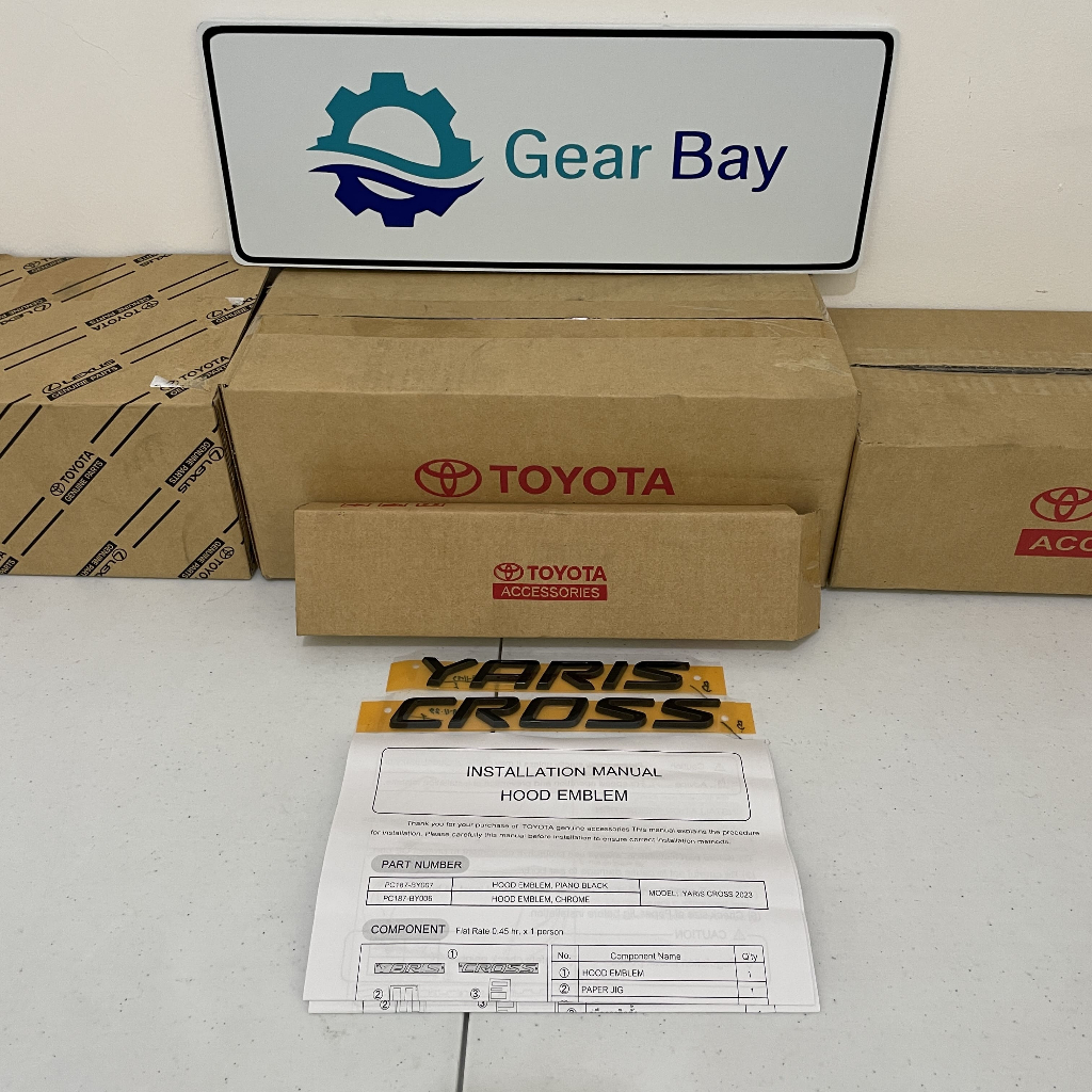 Toyota Yaris Cross Hood Emblem Black | Shopee Philippines