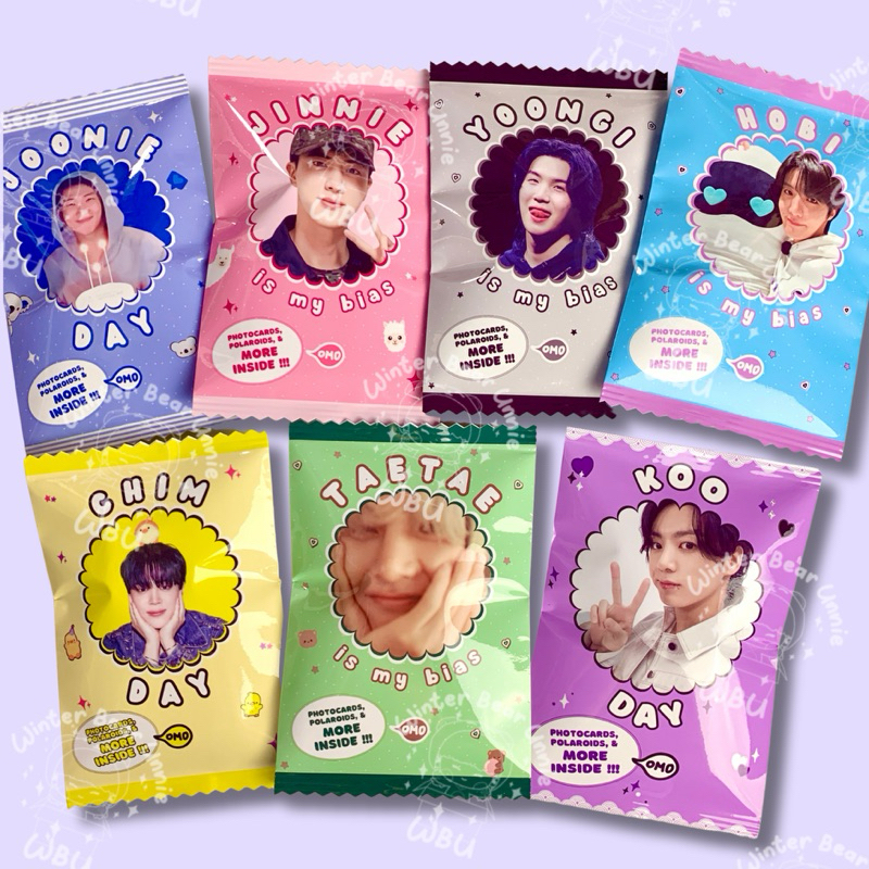 BTS BIRTHDAY BIAS FANMADE KIT MERCH UNOFFICIAL BANGTAN RM JIN SUGA ...