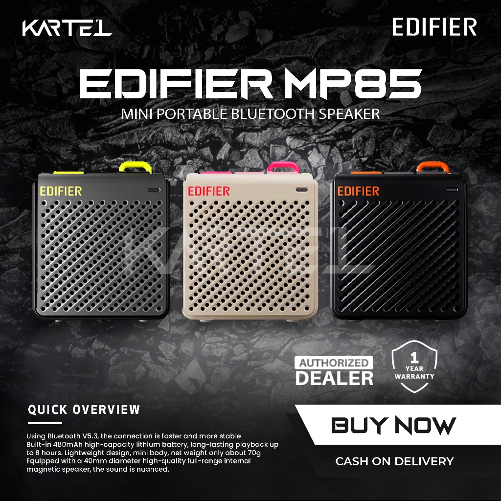 Edifier MP85 - Mini Portable Bluetooth Speaker | Built-in battery | Bt ...