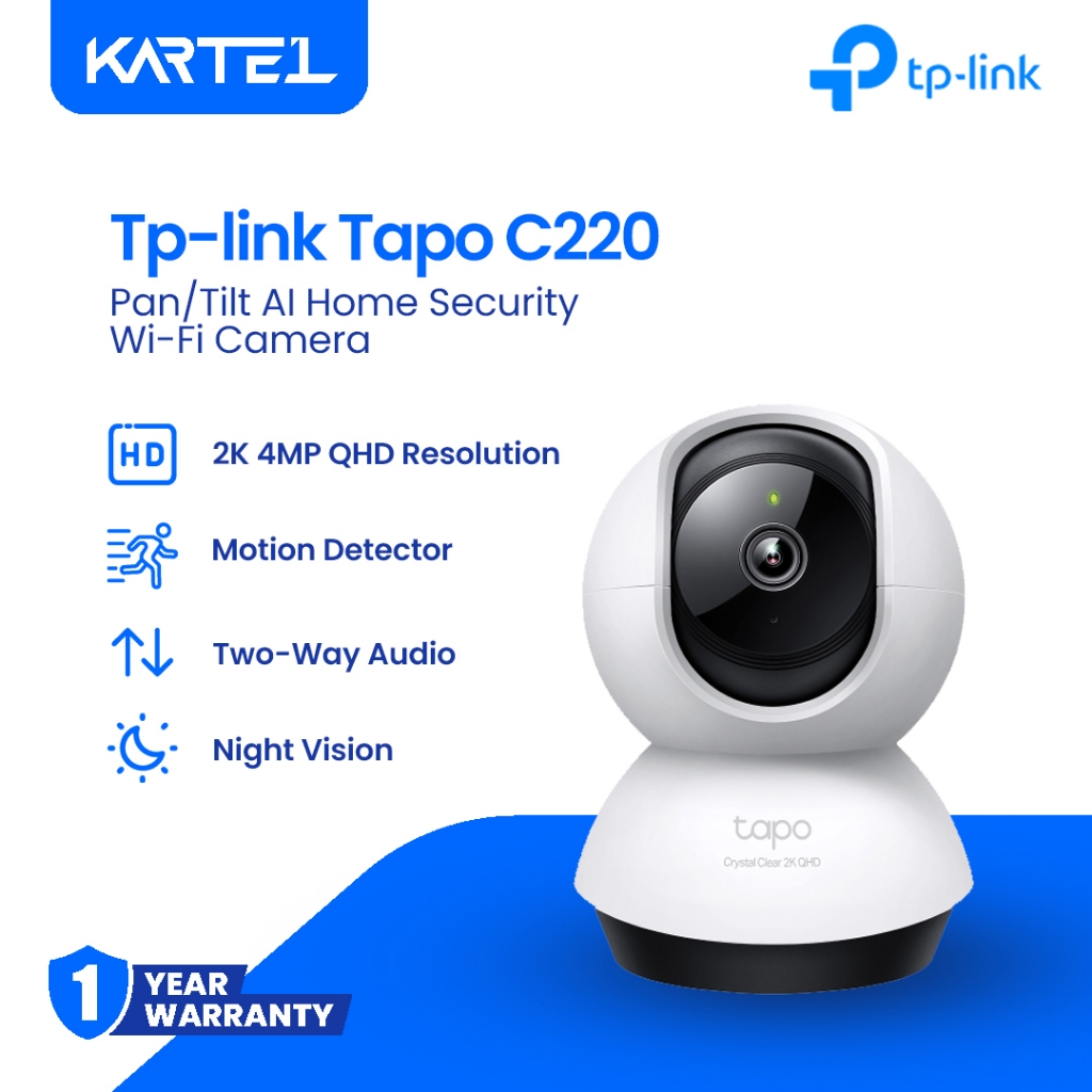 TP-LINK TAPO C220 2K QHD Pan/Tilt AI Home Security WiFi Indoor IP Camera Home CCTV | Shopee ...